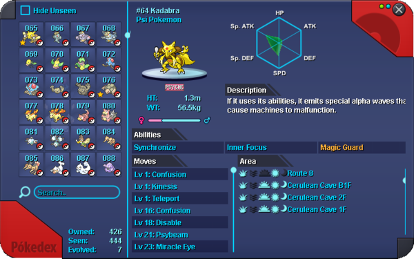 Pokédex - Pokemon Revolution Online Wiki